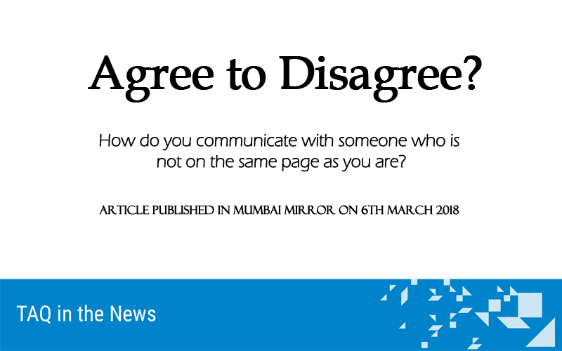 Agree to Disagree? – The Arts Quotient